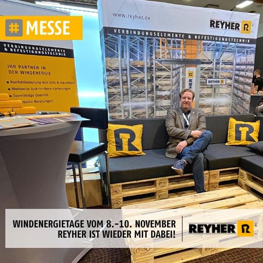 Windenergietage vom 8. bis 10. November - REYHER ist wieder mit dabei ...