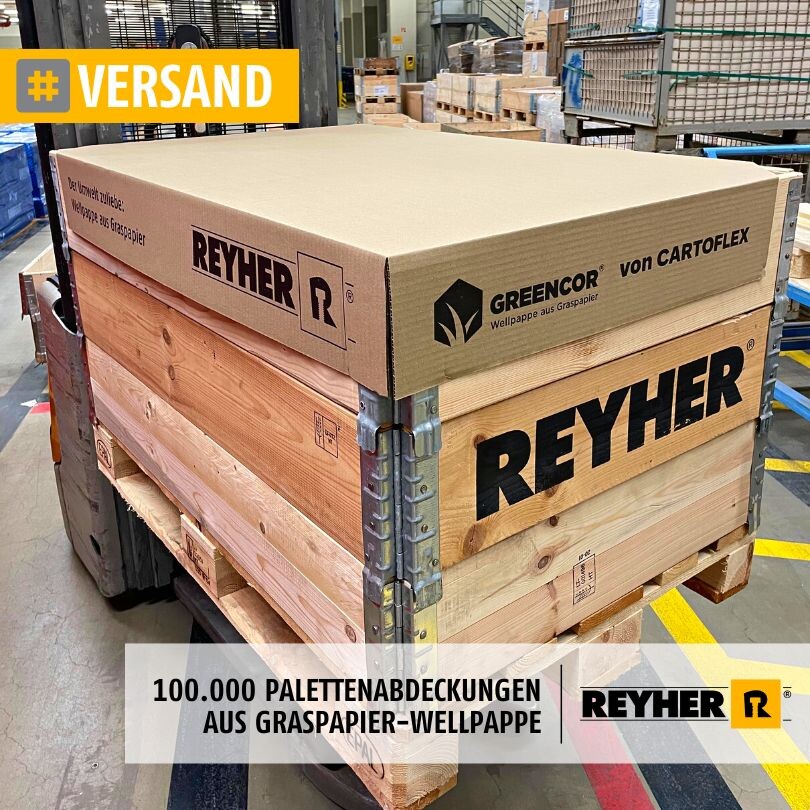 100.000 Palettenabdeckungen aus Graspapier-Wellpappe - REYHER ...