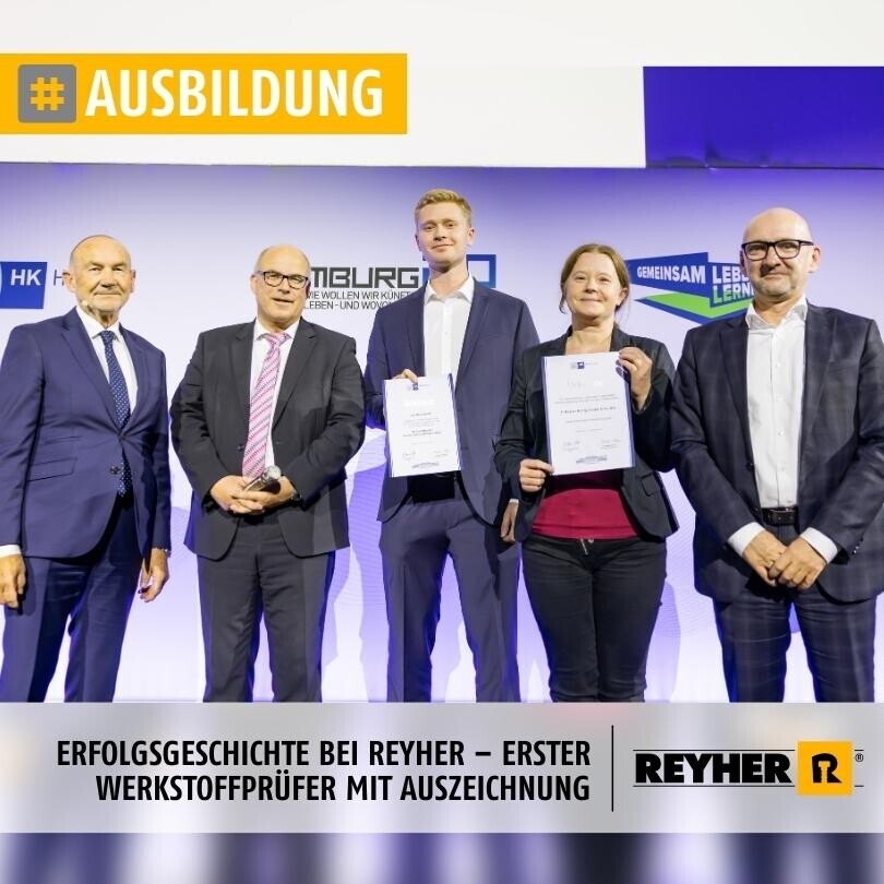 Erfolgsgeschichte bei REYHER – Erster Werkstoffprüfer mit Auszeichnung ...