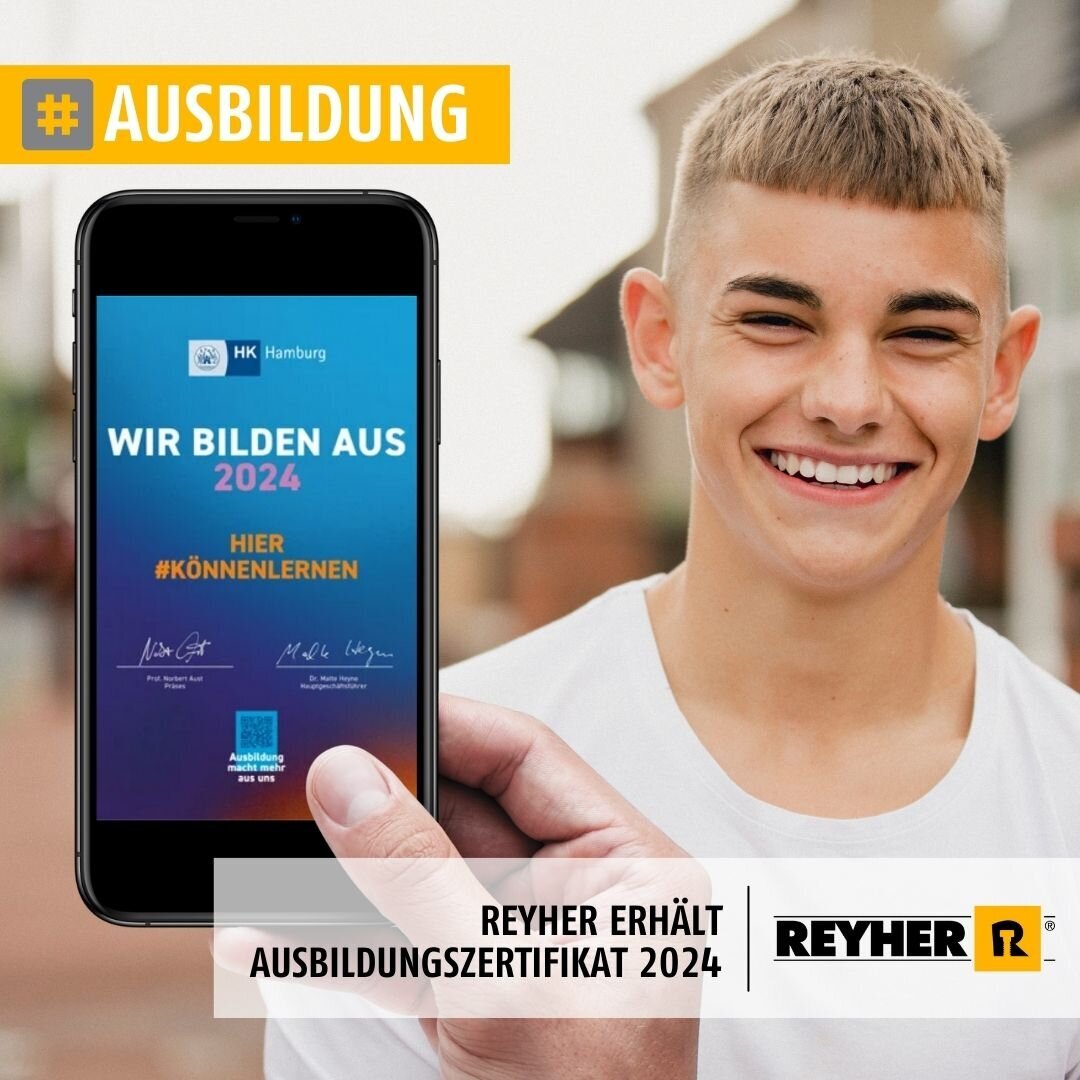 REYHER erhält Ausbildungszertifikat 2024 - REYHER - Verbindungselemente ...