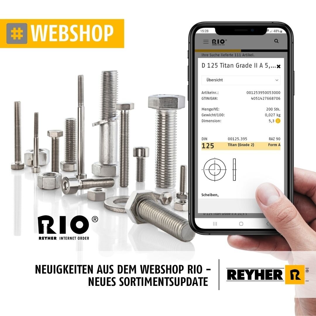 Neuigkeiten aus dem Webshop RIO - Neues Sortimentsupdate - REYHER ...