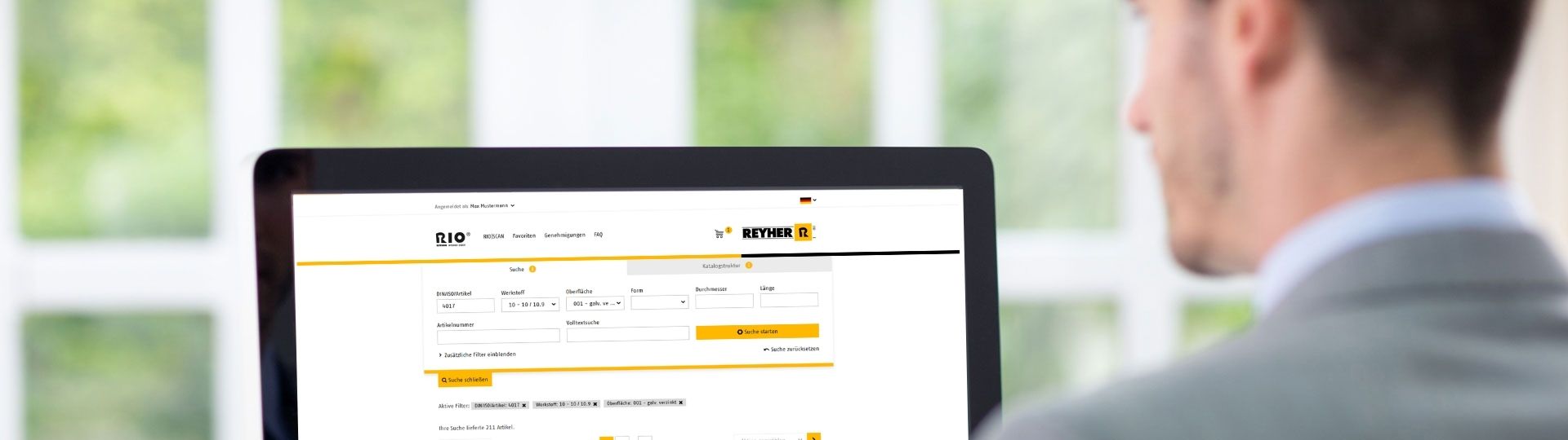 REYHER - Verbindungselemente und Befestigungstechnik - Webshop Zugangsdaten